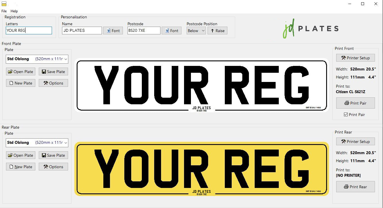 Number Plate Software Samar't – JD Plates